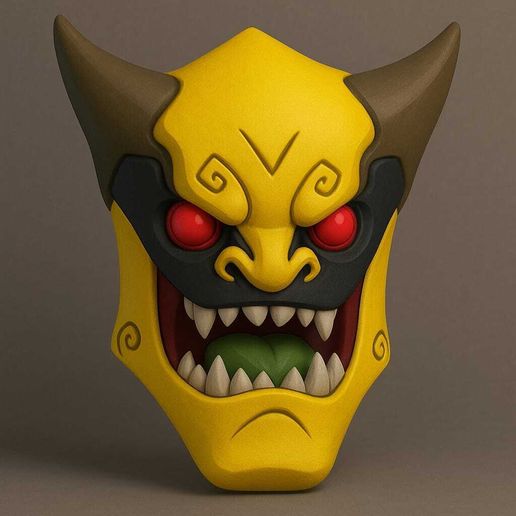 🥋 jackie chan adventures oni masks Kiiro's Mask・ STL File for 3D ...