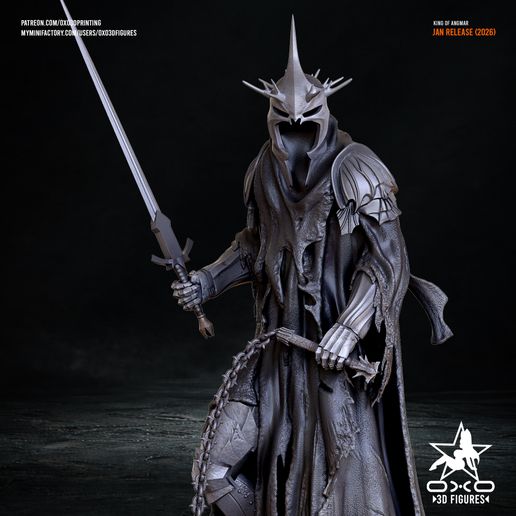 🧙‍♀️ Witch King Of Angmar LOTR・ 3D File for 3D printing・Cults