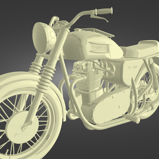 🔱 1965 Triumph Trident P1 prototipo・Archivo STL para ・Cults