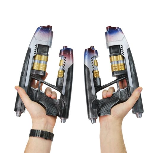 ⭐ Star Lord Blaster Quad Blasters Marvel Gun Weapon・ STL File for 3D ...