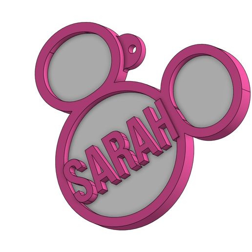 Arquivo grátis STL POPULAR NAMES -SARAH- MICKEY MOUSE KEYCHAIN 🐁 ...