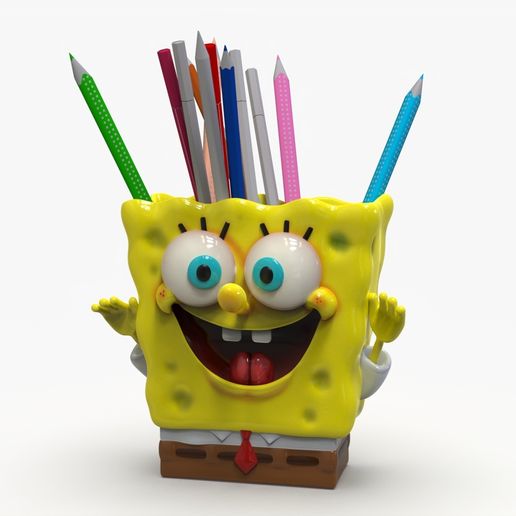 Archivo STL Spongebob Plant Pot and Pencil Holder 🌿 (OBJ y 3MF)・Plan de ...
