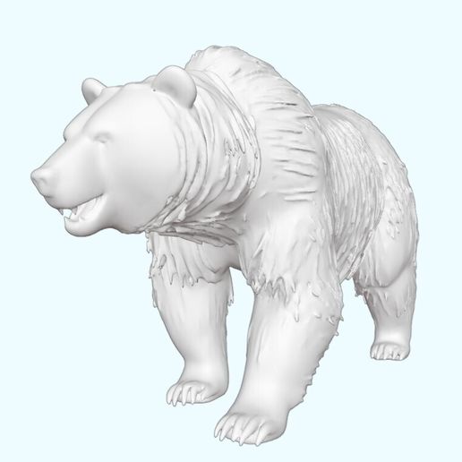 🐻 Grizzly Bear・ STL File for 3D printing・Cults