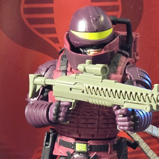 STL file RAM-314 Gator 6 inch Action Figure Machine Gun for GI Joe ...