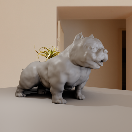 STL file exotic bully bull dog planter pot flower vase stl 🐂 ・3D print ...