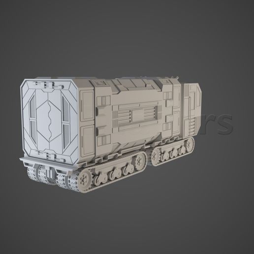 🚚 Tracked Container Carrier Truck・ STL File for 3D printing・Cults