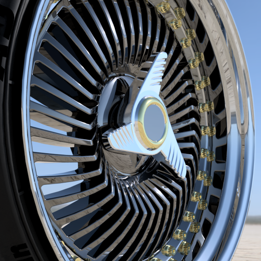 🚗 Carving Head 40 Rims 18 inch with advan Yokohama Tire・ STL File for ...