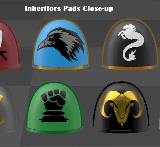 🎲 24 Custom Tabletop Scaled Shoulder Pads・Free 3D File for ・Cults