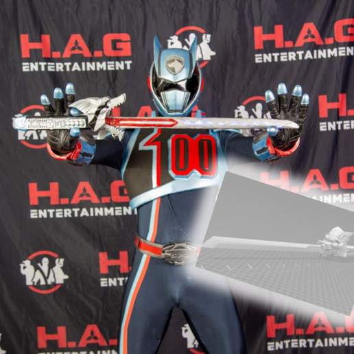 📱 Power Rangers SPD Dekamaster-Shadow Ranger Dekasword/Shadow Saber ...