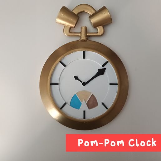 🕰️ Pom-Pom Clock・ 3D File for 3D printing・Cults