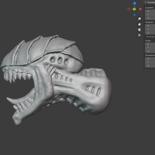 👽 Alien head・ STL File for 3D printing・Cults