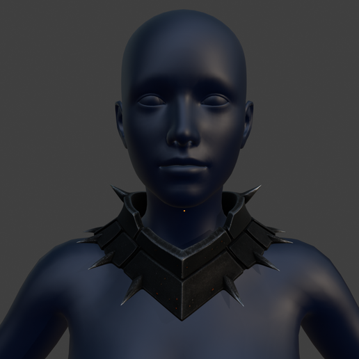 🎭 Ashforged Doomplate Spiked Gorget・ STL File for 3D printing・Cults