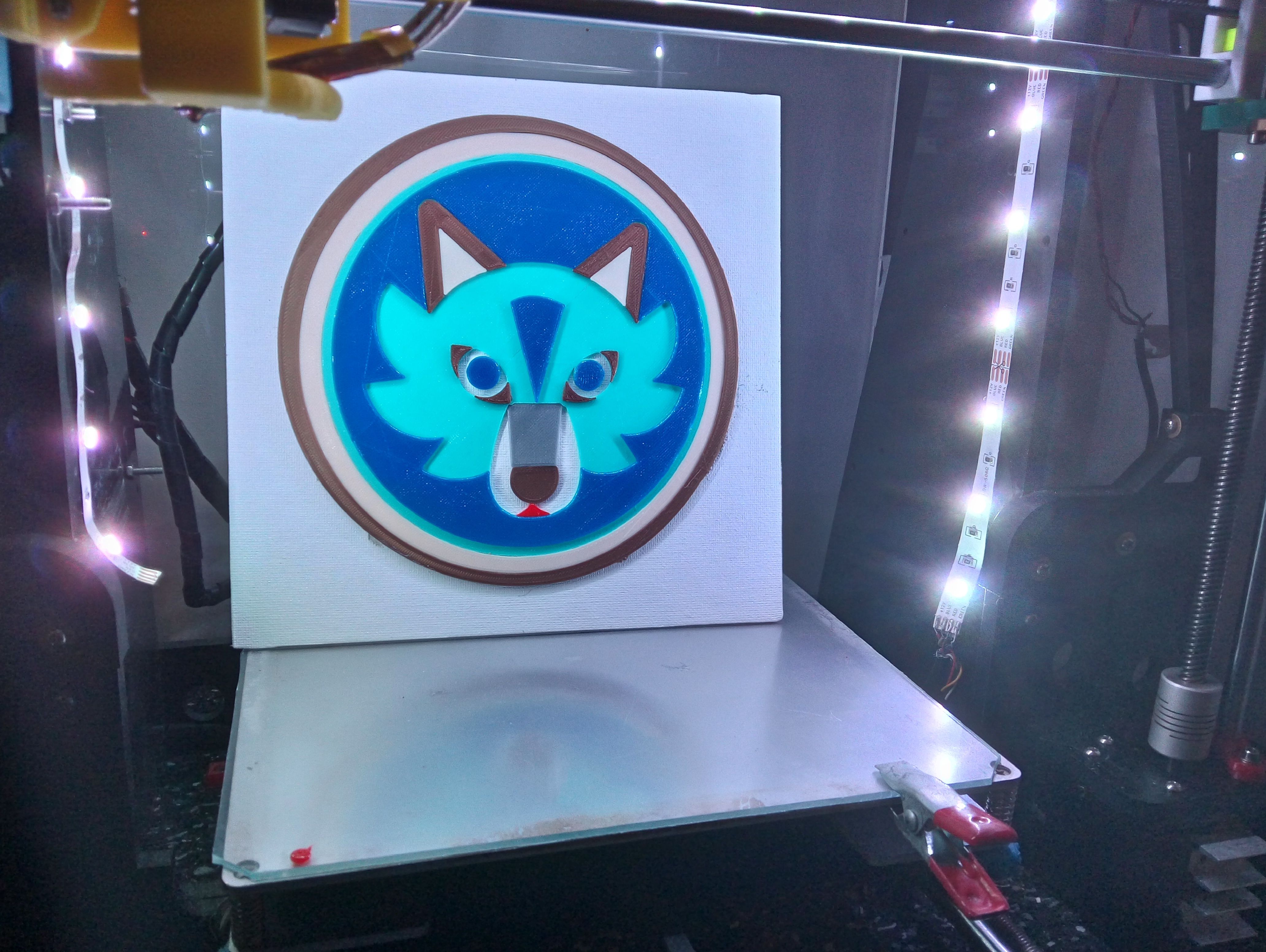 Télécharger fichier STL Tableau loup mosaïque • Objet à imprimer en 3D ・ Cults