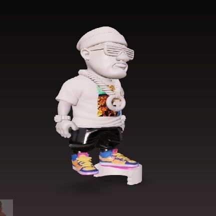 🆒 Streetwear Cool Character Figure – 3D Printable Model with Glasses ...