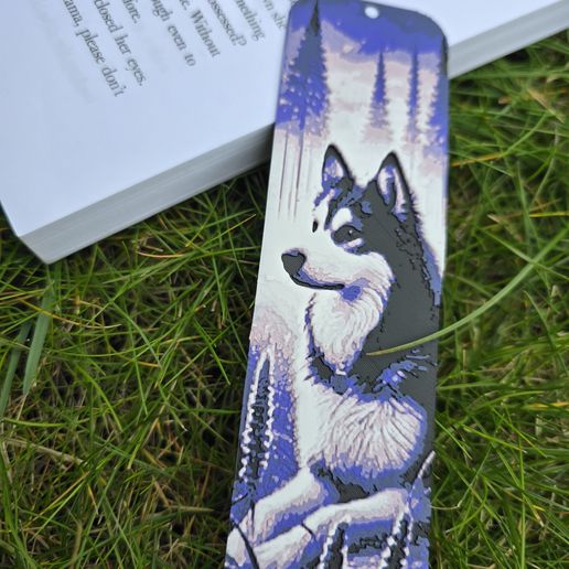 🔖 Violet Husky 3D Printed Bookmark (For Commercial Use )・ 3MF File for ...