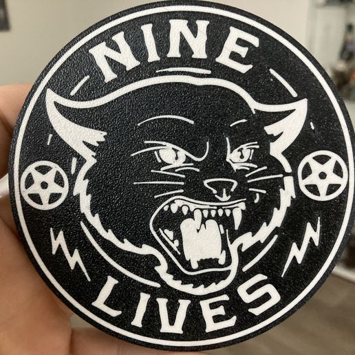 STL file Cat Nine Lives coaster 🐱 (3MF)・3D printing design to download ...