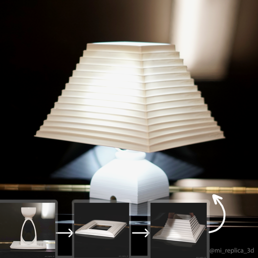 🔦 Print in Place Folding-Collapsing Lamp Plane Pattern・Free STL File ...