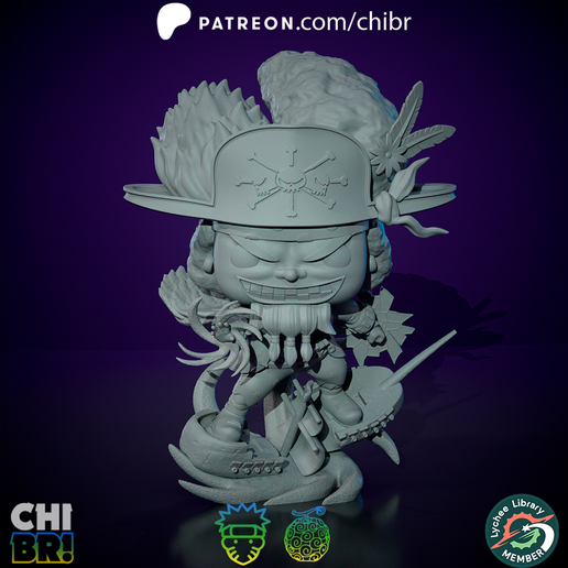 3D file Blackbeard / Marshall D Teach - One Piece - Funko 💬 ・3D print ...