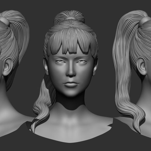 ♀️ 28 Female hair・ 3D File for 3D printing・Cults