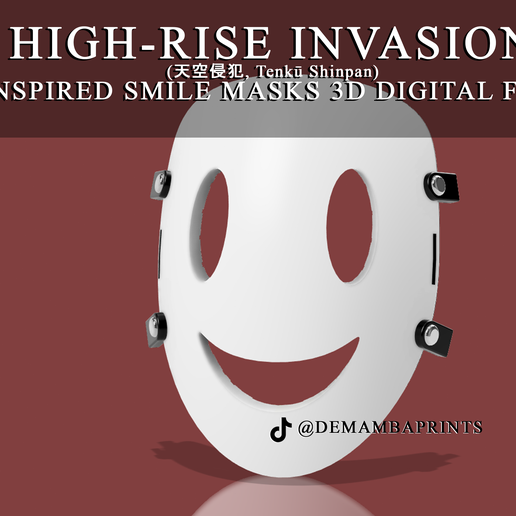STL file High-Rise Invasion Inspired 3D Model -Smile Mask 🎨 ・3D print ...
