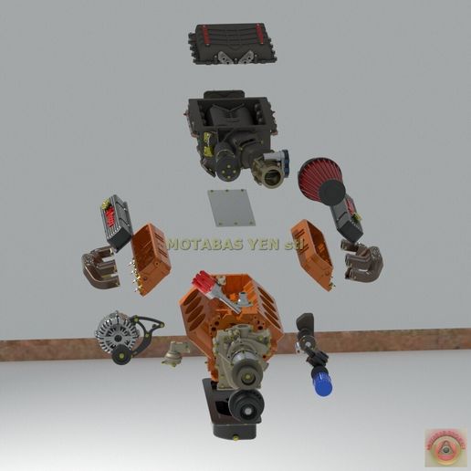 🌆 DODGE MOPAR 440 MAGNUM SUPERCHARGER MAGNUSON - ENGINE・ STL File for ...