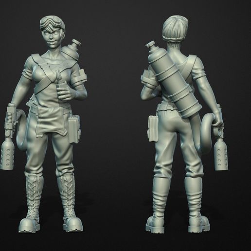 STL file SCI-FI Miniature women soldier-Model 18 👩 ・Model to download ...