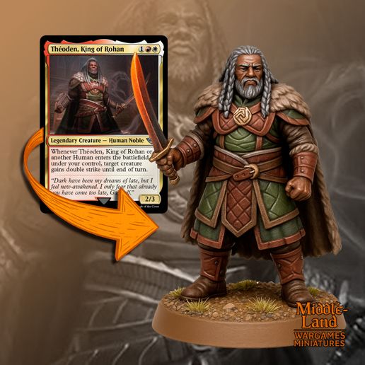 🤴 Theoden, King of Rohan (Magic The Gathering interpretation) for MESBG ...
