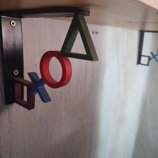 🎮 Playstation shelf holder/mount・Fichier STL pour ・Cults