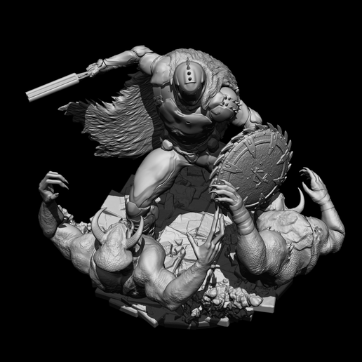 🗿 DOOM THE DARK AGES – DOOMSLAYER ICONIC POSE – DEMON BATTLE STATUE ...