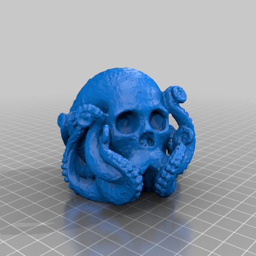🎃 Octo-Skull・Free 3D File for ・Cults