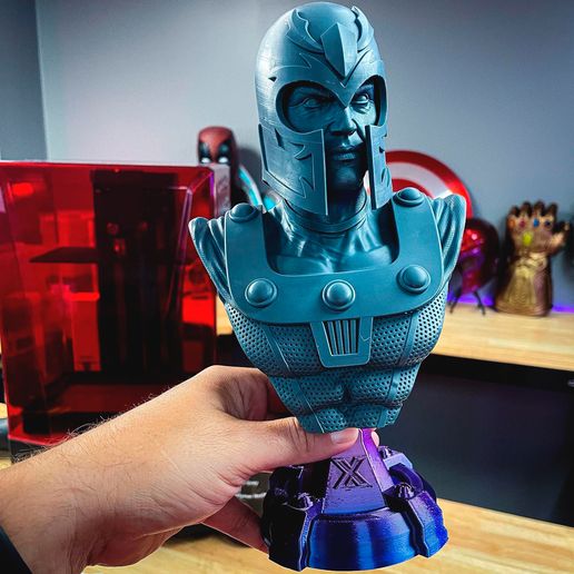 👤 MAGNETO X- MEN BUST・ STL File for ・Cults