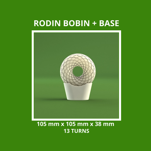 💍 RODIN BOBIN COIL RING WINDING JIG MOLD - 105 x 105 x 38 mm・ STL File ...
