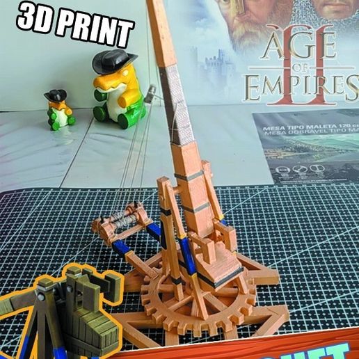 🔝 Trebuchet of Age of Empires - FUNCTUNIAL・ 3D File for 3D printing・Cults