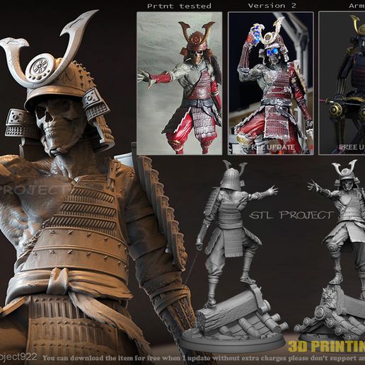 3D file Dead Samurai 😵 ・3D print model to download・Cults