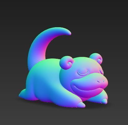 🐉 pokemon slowpoke sleep・ STL File for 3D printing・Cults