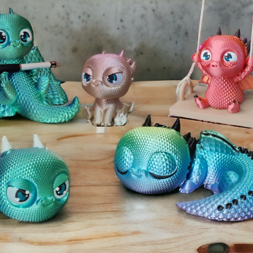 🐉 Dragon Pack ( Included x5 DIFFERENT DRAGONS )・ 3D File for 3D ...