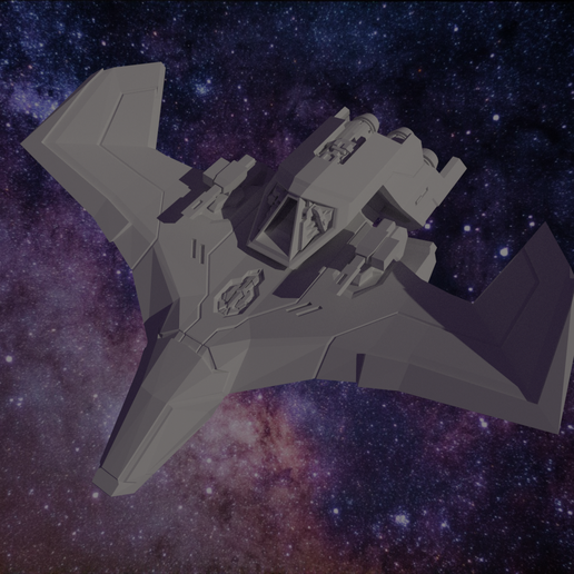 🚀 Gunship 3D Model STL, 3D Printed Spaceship, Valkyrie Warship, Sci Fi ...