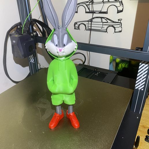 3D printed Bugs Bunny Urban Vibes (multiparts/3mf) • made with N4max・Cults