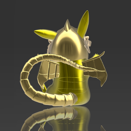 🐉 Pikachu Cosplay The Winged Dragon of Ra Pokemon x Yugioh・ 3D File for ...