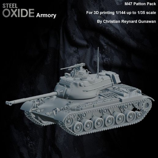 🪖 M47 Patton pack with variants・ STL File for 3D printing・Cults