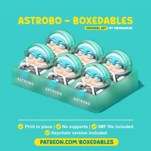 🎨 Astrobo - Boxedables [Original Art]・ STL File for 3D printing・Cults