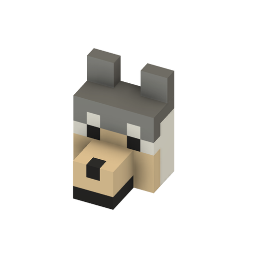 Archivo STL gratuito Cabeza de perro Minecraft 🖨️ ・Objeto para descargar e imprimir en 3D・Cults