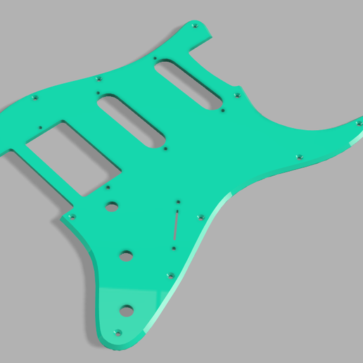 🎵 Stratocaster pickguard HSS・ STL File for 3D printing・Cults