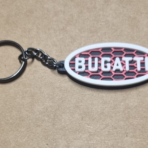 🔑 Bugatti key ring - STL & 3MF files・ STL File for 3D printing・Cults