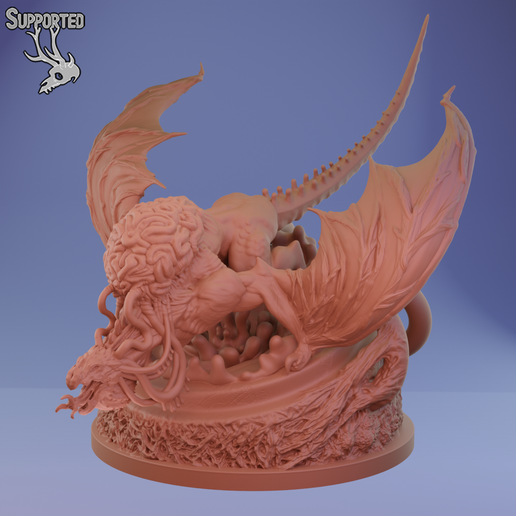 🧠 Elder Brain Dragon・ 3D File for ・Cults