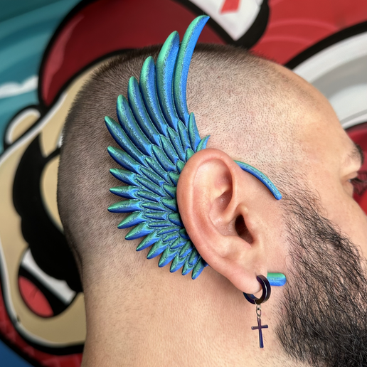 🪶 Wing ear cuff - Earring・ STL File for ・Cults