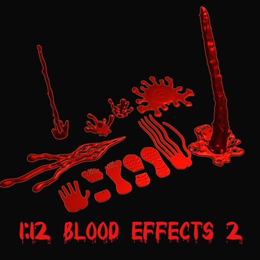 🩸 Blood Effects 1/12 part 2・ STL File for 3D printing・Cults
