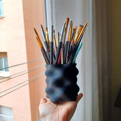 Archivo STL gratuito Wavy pencil holder2 ️ ・Objeto imprimible en 3D ...