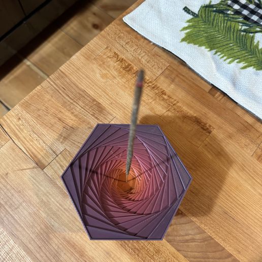 3D printable Spiral Hexagon Incense Holder • made with Ankermake M5C・Cults