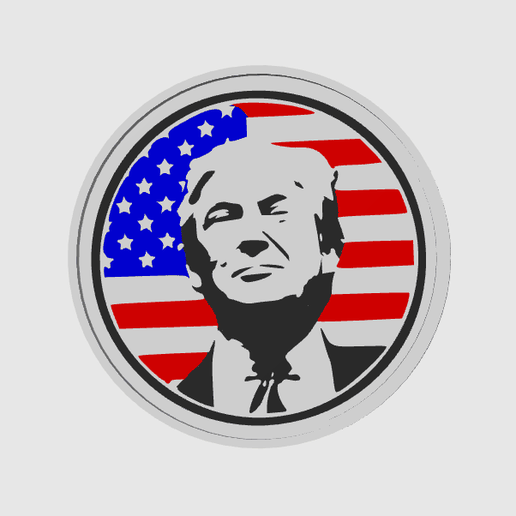 🍹 Trump Coasters Set・ 3MF File for 3D printing・Cults